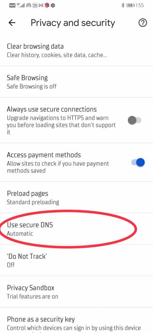 Android Cloudflare DNS - 4d Result - 4d2u