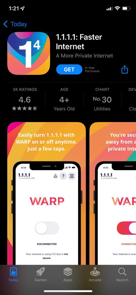 IOS Cloudflare VPN - 4d Result - 4d2u